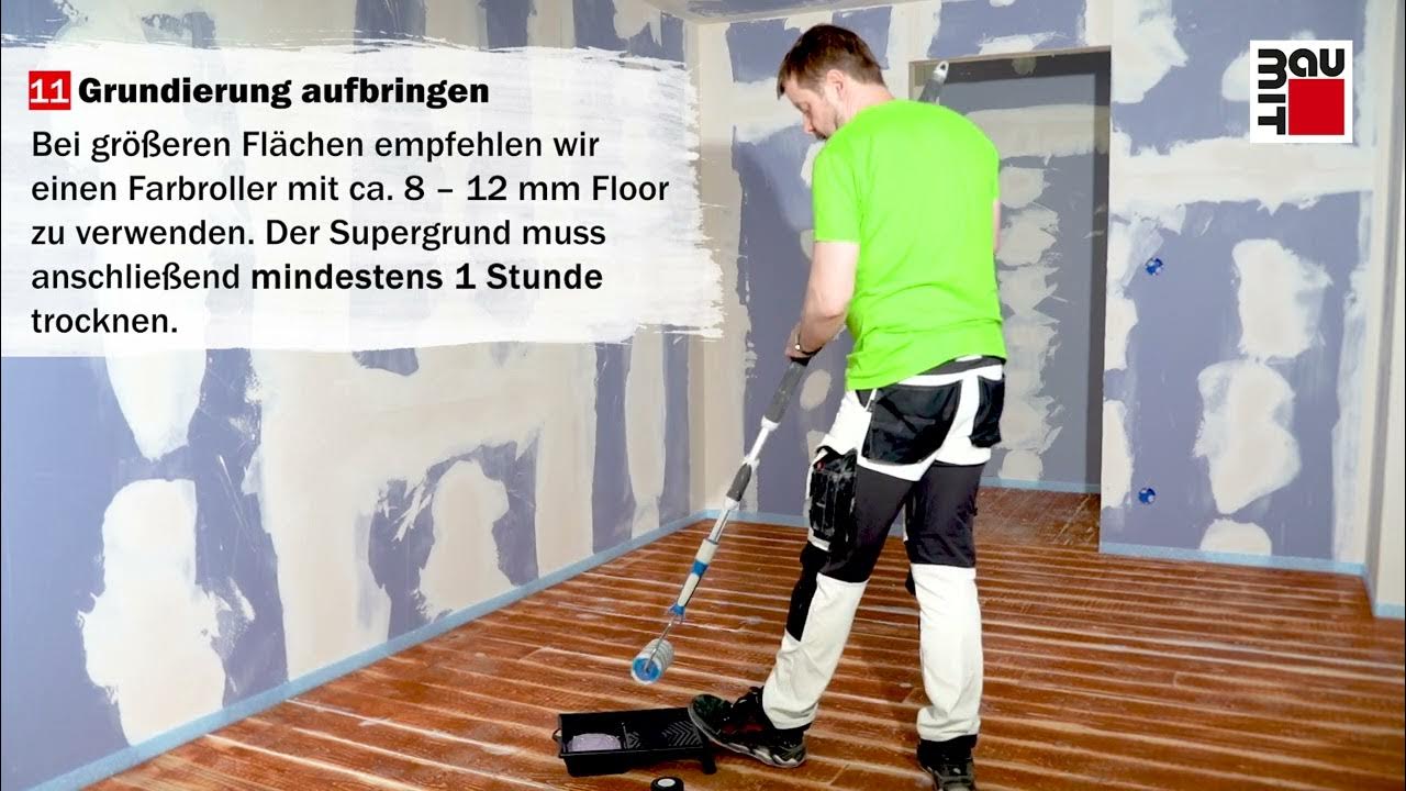 Holzböden mit Ausgleichsmasse bzw. Nivelliermasse ausgleichen - YouTube