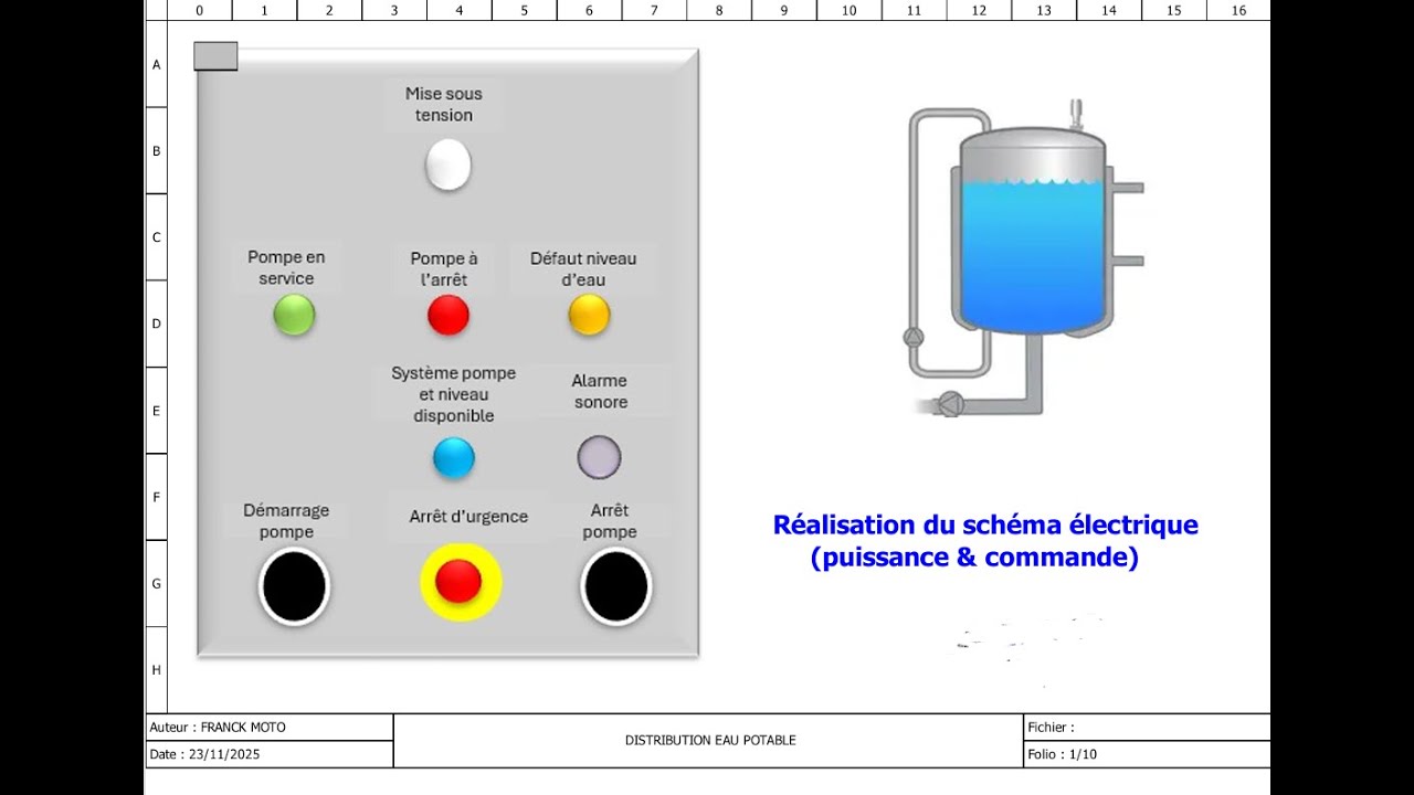 Cours#6 projet d'automatisation // présentation des schémas électriques ...