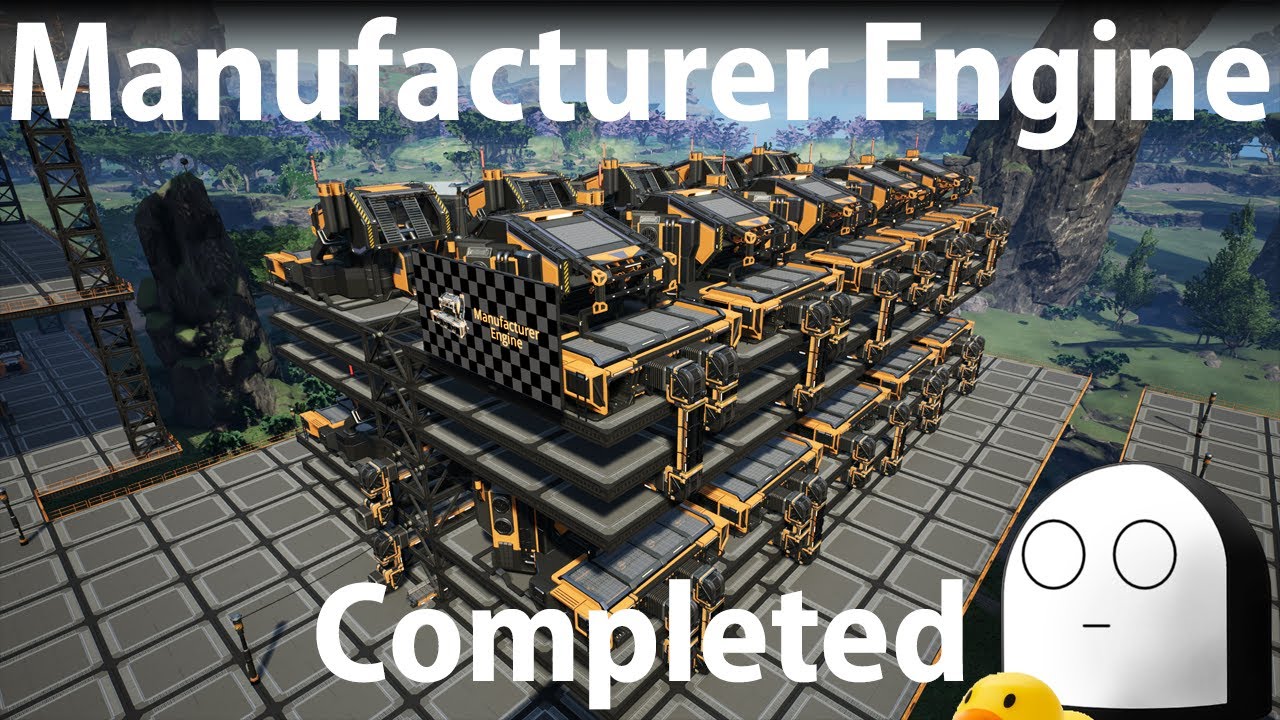 Manufacturer Engine Completed | Satisfactory Design - YouTube