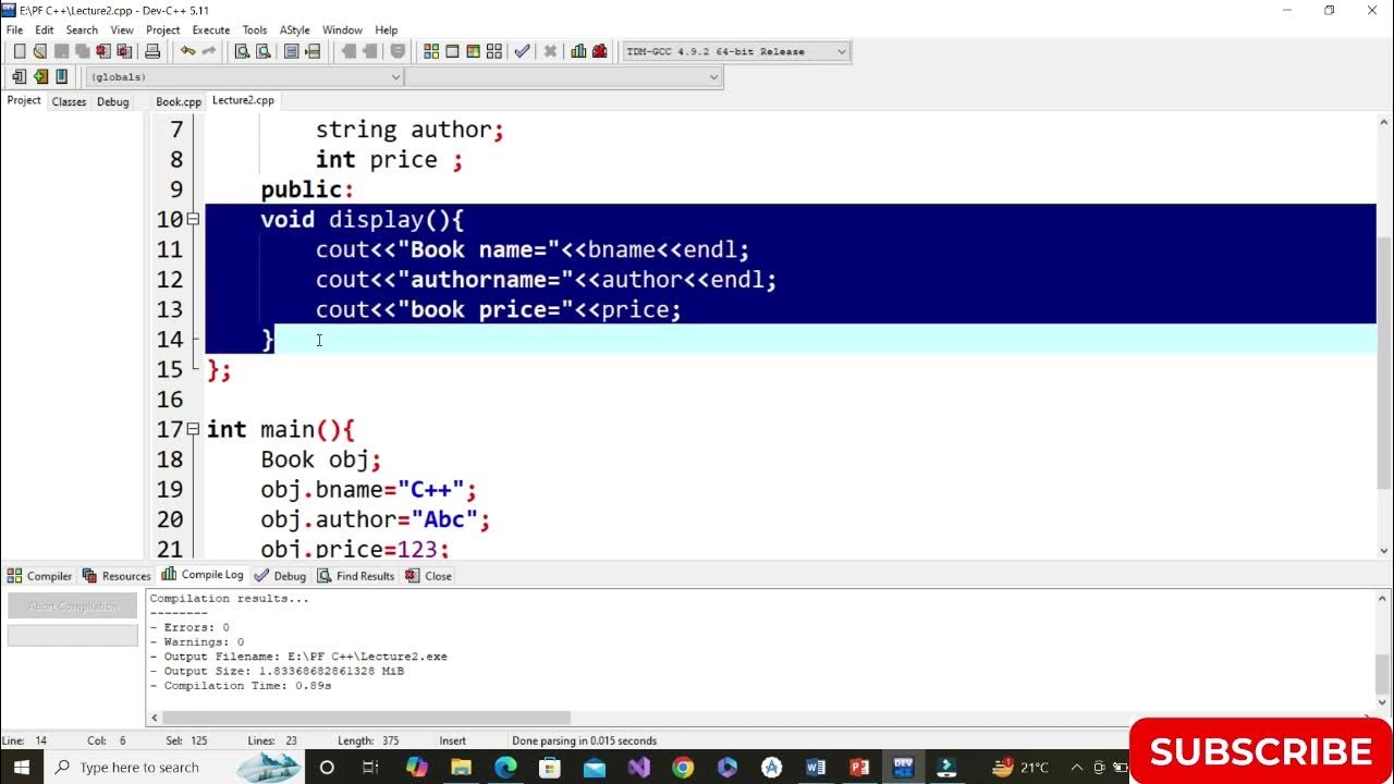 How to create class method | inside outside class definition method - YouTube