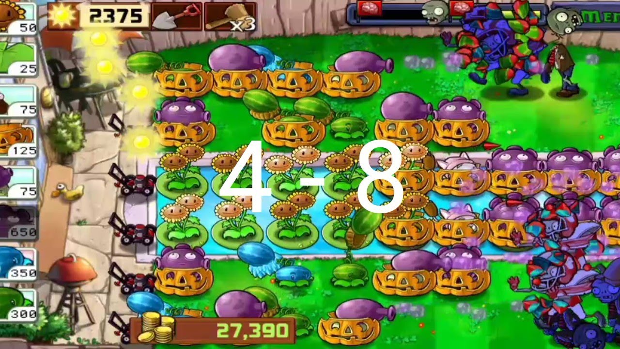 Plants vs Zombies: Survival Mode Endless Gameplay - YouTube