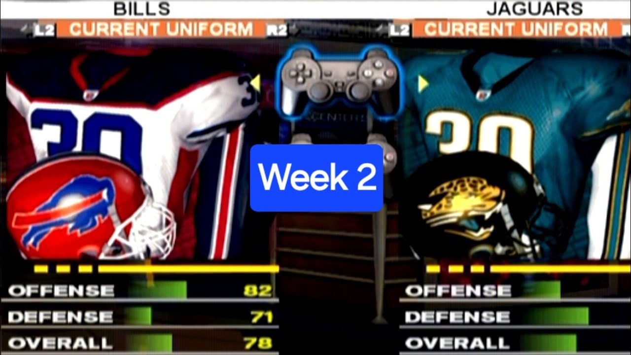 Week 2: Bills vs Jaguars Season ESPN NFL 2K4 - YouTube