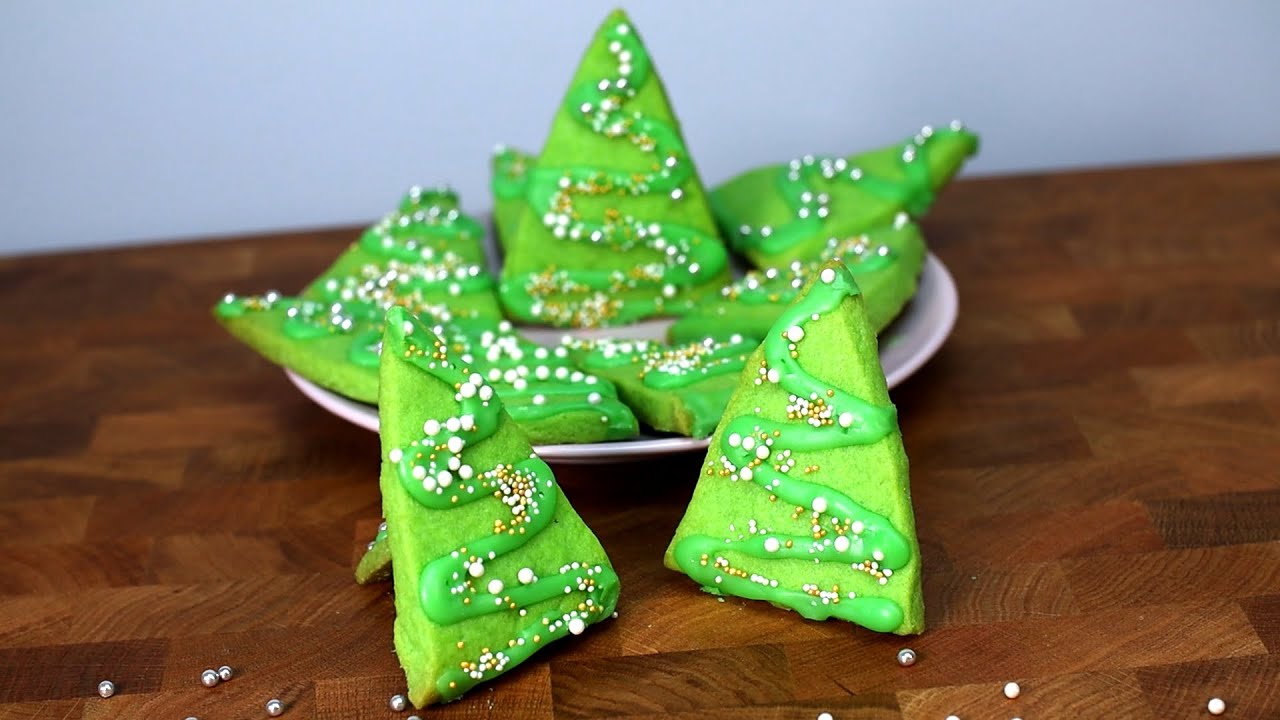 Easy Christmas Tree Cookies - YouTube