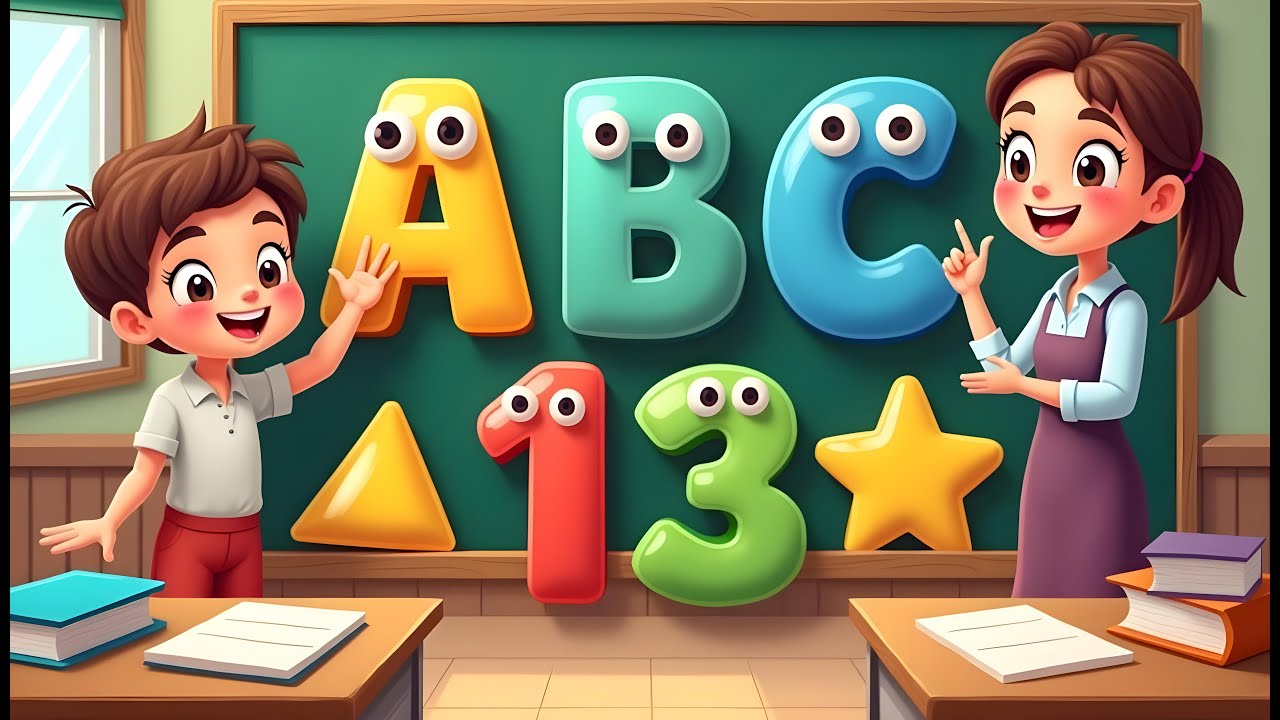 Learn ABC Phonics Shapes Numbers Colors | Toddler Learning Videos For 3 ...