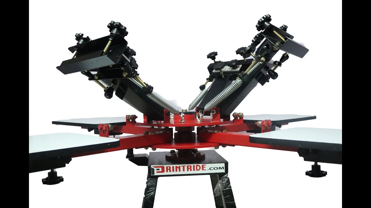 How to work with your 4 Color 4 Station Screen Printing Machine with ...
