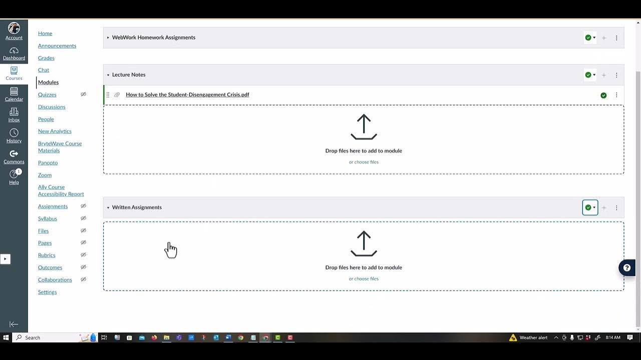 Canvas Modules & Assignments - YouTube