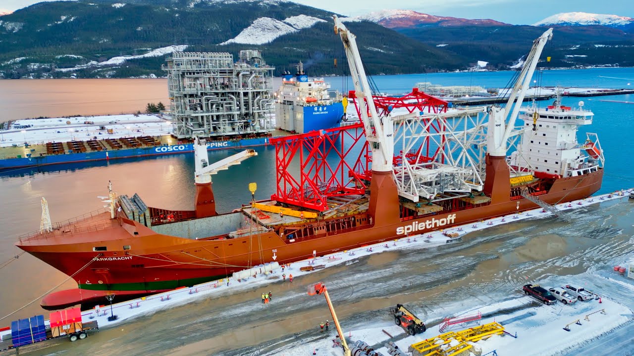 Kitimat January 2023, Alcan docks and LNG progress update - YouTube