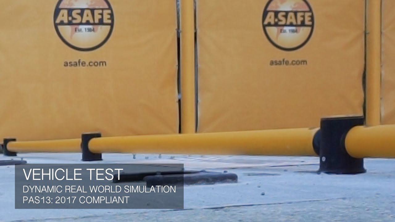 A-SAFE | mFlex Single Traffic Flexible Safety Barrier Ground Level ...