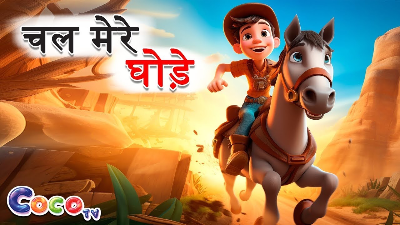 चल मेरे घोड़े टिक टिक | Chal Mere Ghode Tik Tik Hindi Rhymes for ...