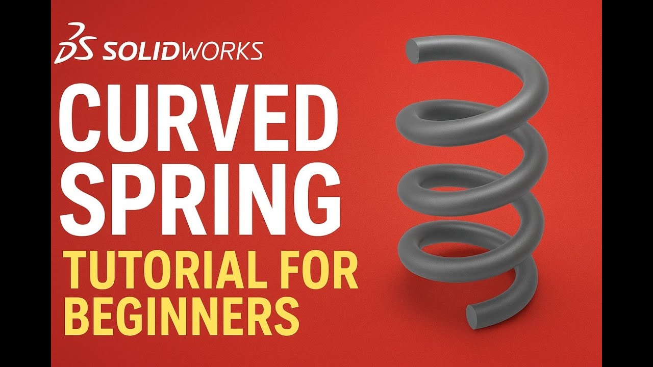 SolidWorks Curved Spring Tutorial for beginners exercise 14 How to draw ...