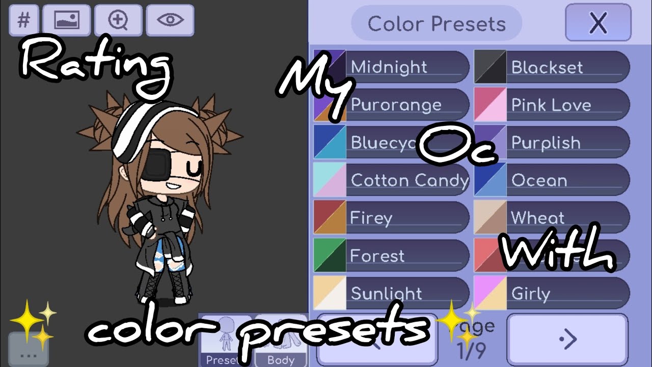 rating my oc with color presets - YouTube