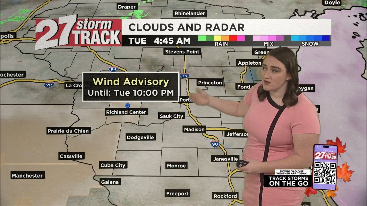 Warm and windy Tuesday, tracking storms late Wednesday - YouTube