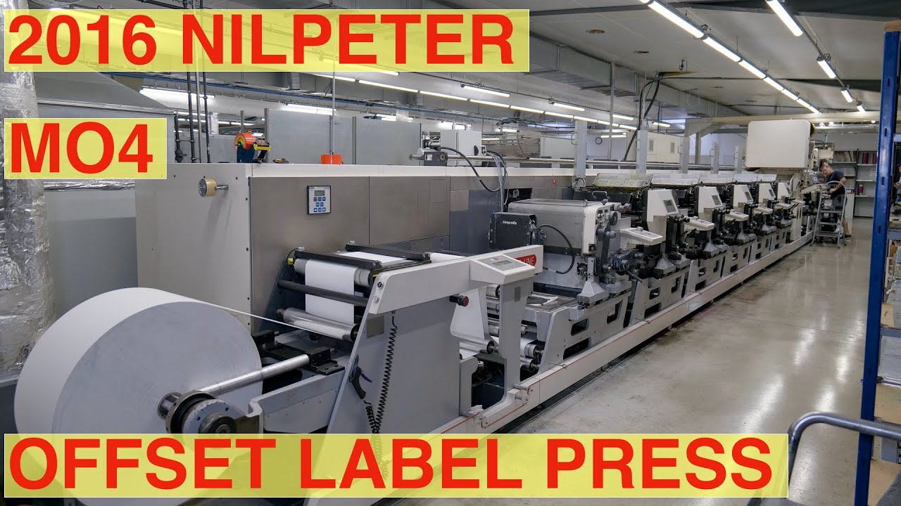 2016 Nilpeter MO4 7 units offset Press - 6 colours offset screen ...