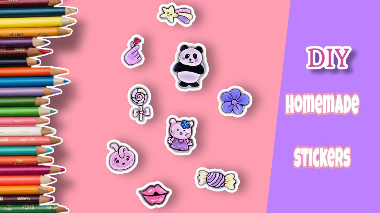 Homemade stickers 😱😳 How to make sticker at Home / DIY #DIYwithBANDITA ...