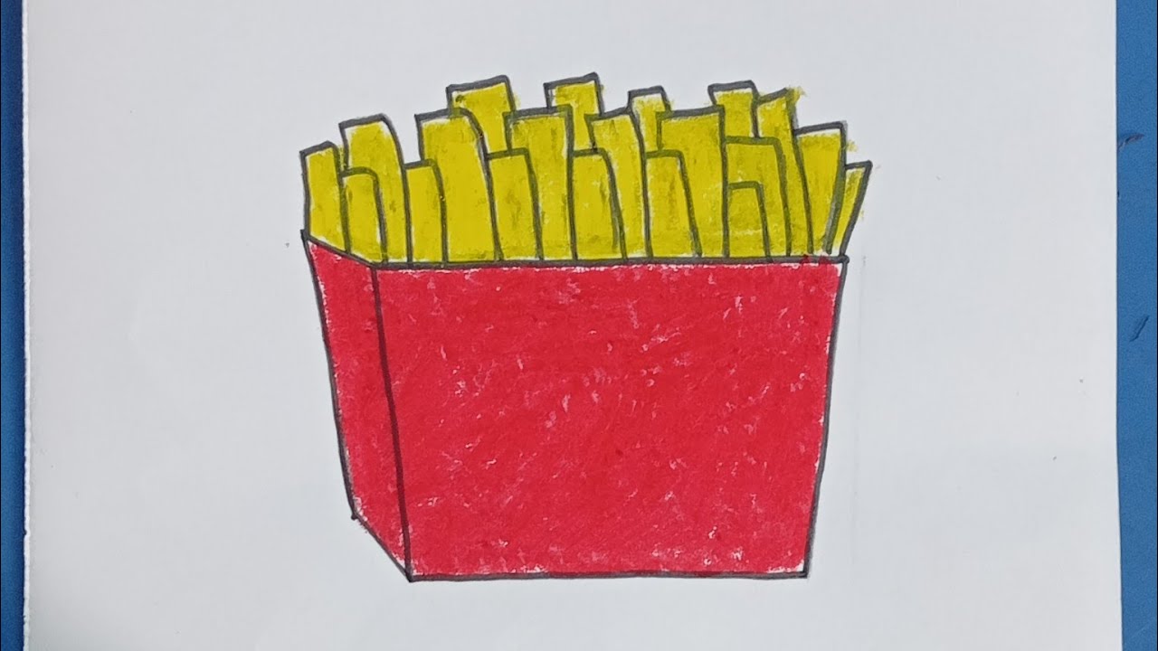 how to draw a french fry easy step by step 🍟🍟🍟#art#drawing #viralvideo ...