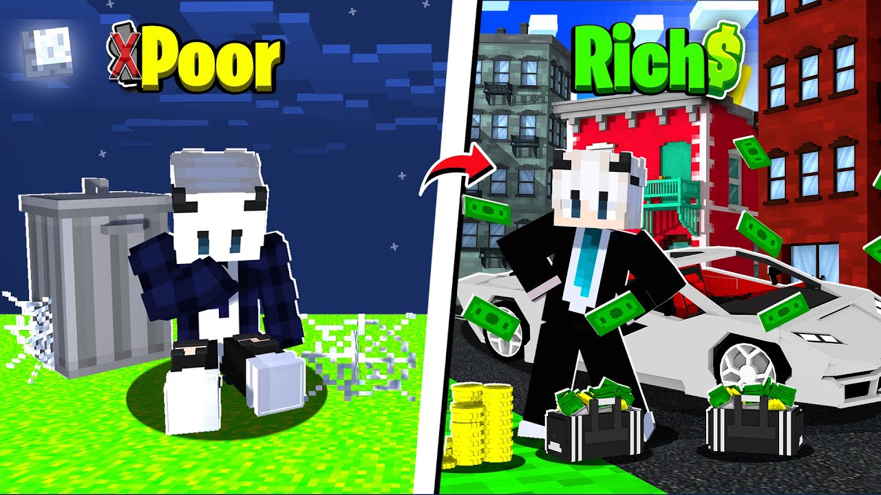 Going POOR To RICH In Minecraft! - YouTube