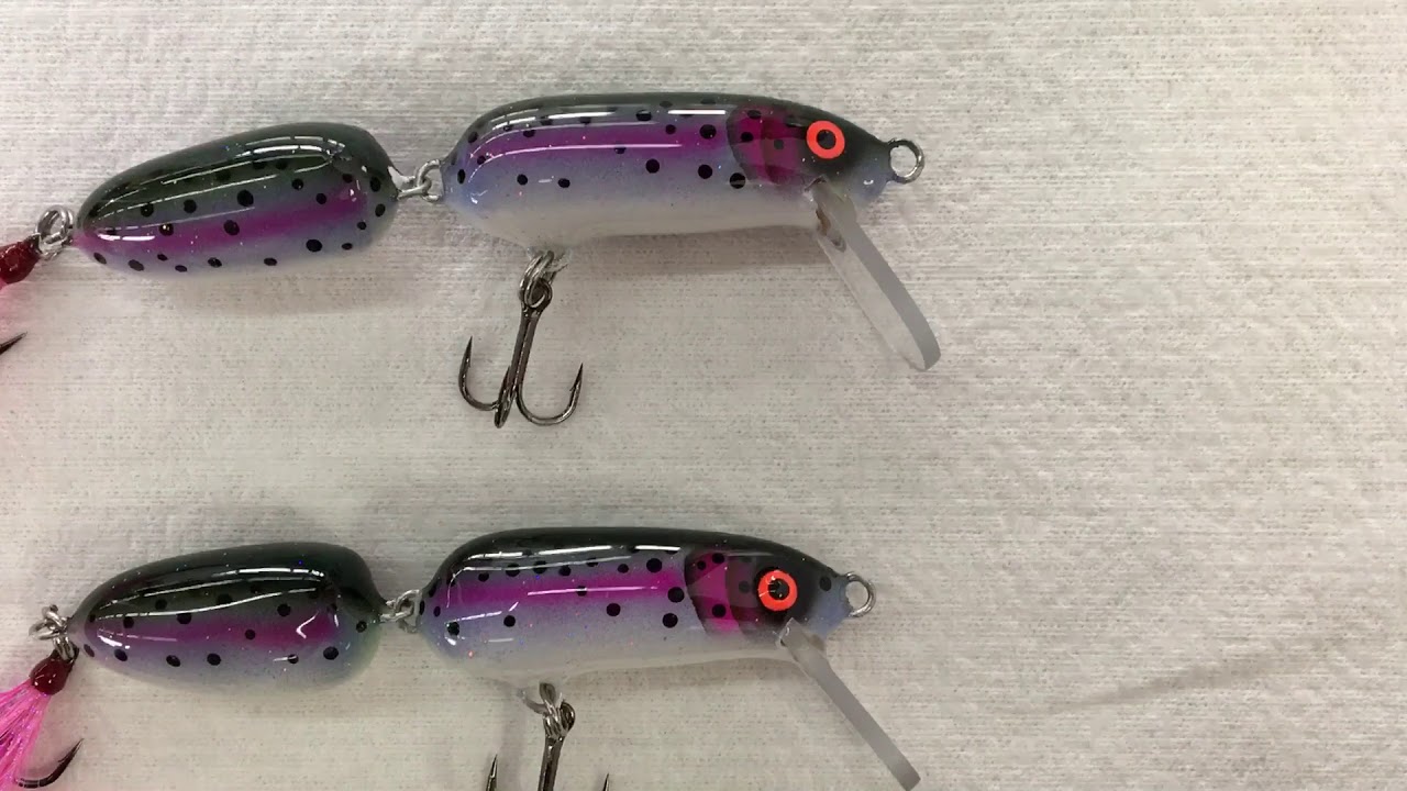 Custom MAB Lures mini rainbow trout jointed - YouTube