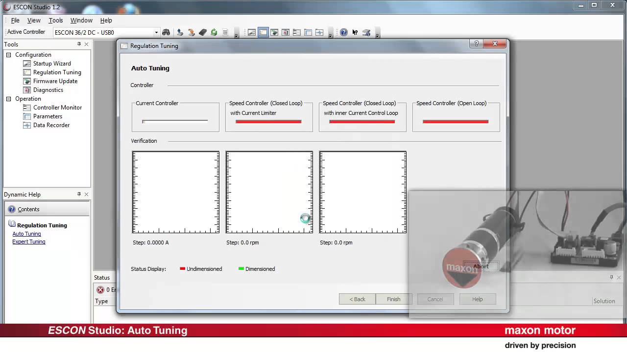 maxon ESCON Regulation Tuning - Auto Tuning Mode - YouTube
