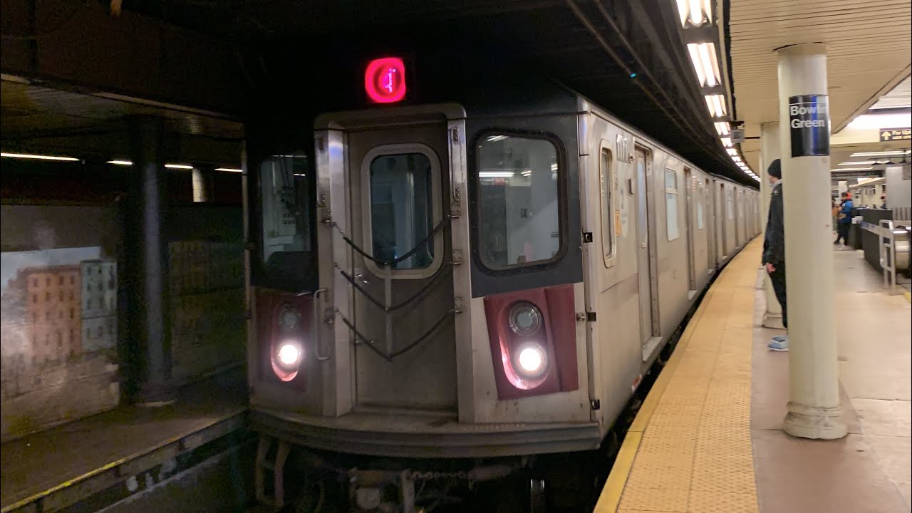 New Lots Av Bound 2003 Bombardier R142 4 Train At Bowling Green - YouTube