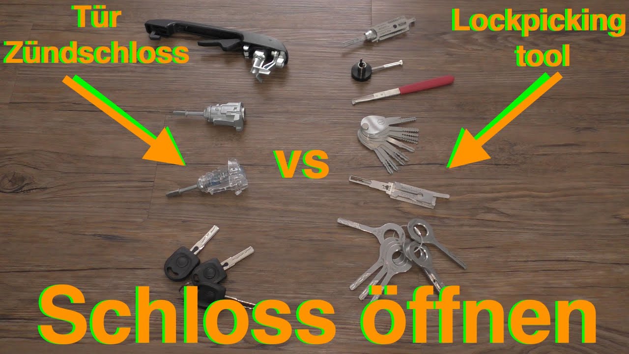 Fahrzeugschloss öffnen/PKWSchloss knacken/Schloss picken/lockpicking tool/Tür öffnen ...