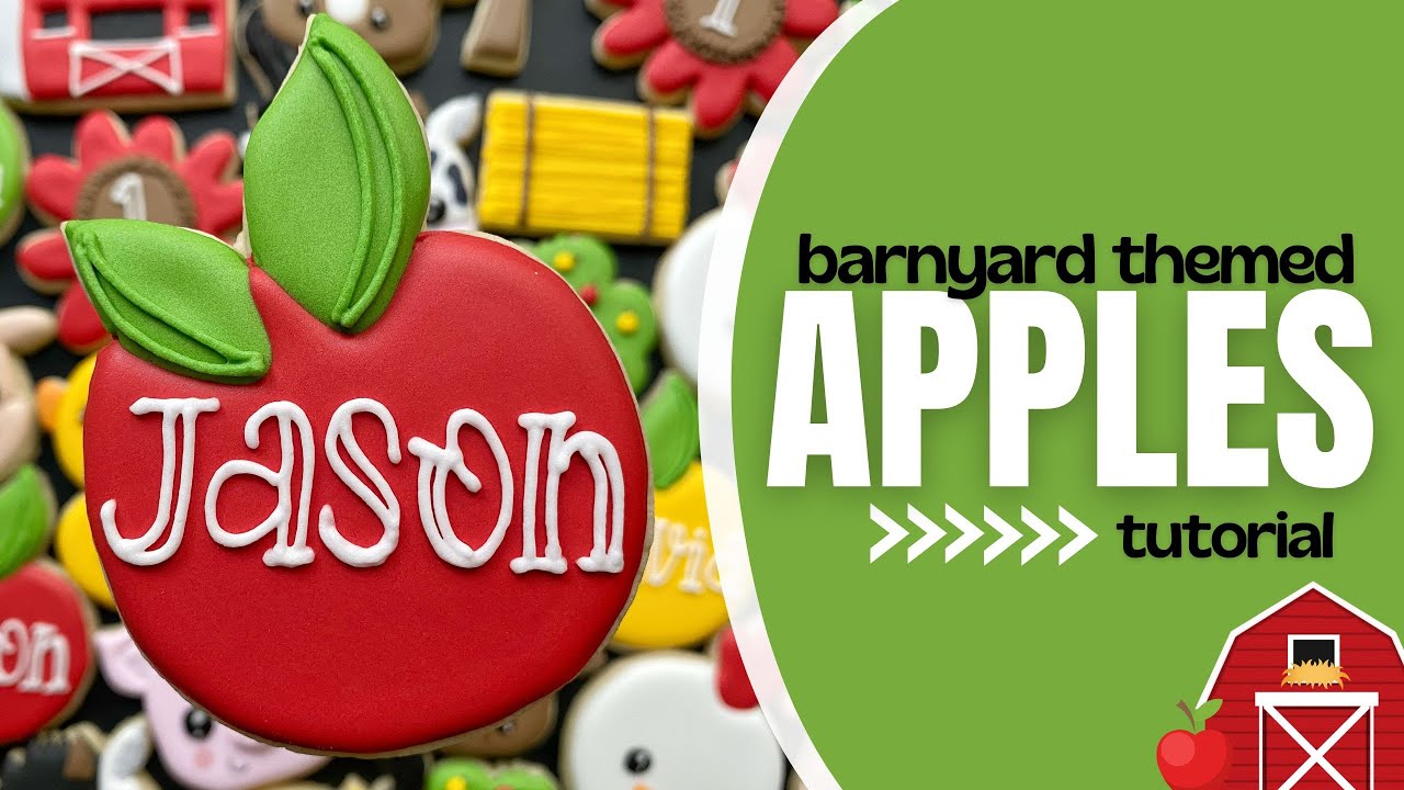 Barnyard Apples || 🍎🍏 || Sugar Cookie Decorating Tutorial - YouTube