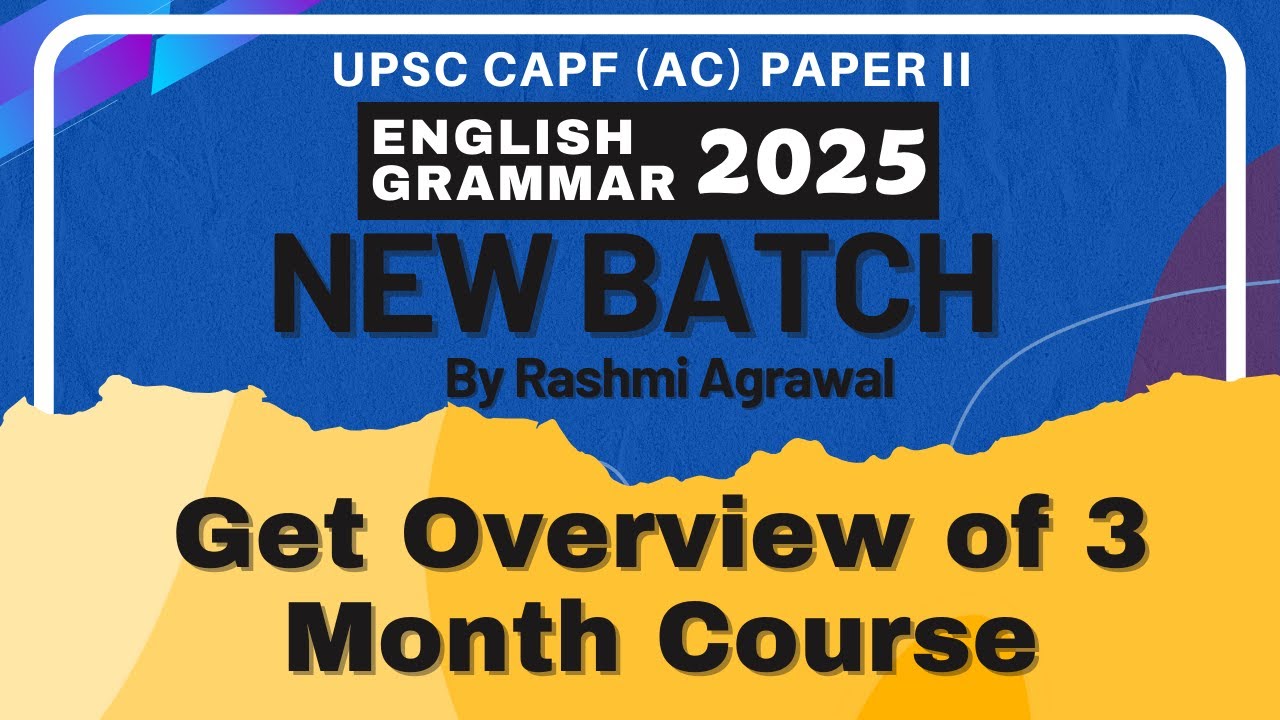 1. Introduction || Grammar Foundation Course || UPSC CAPF, Civils, PCS ...