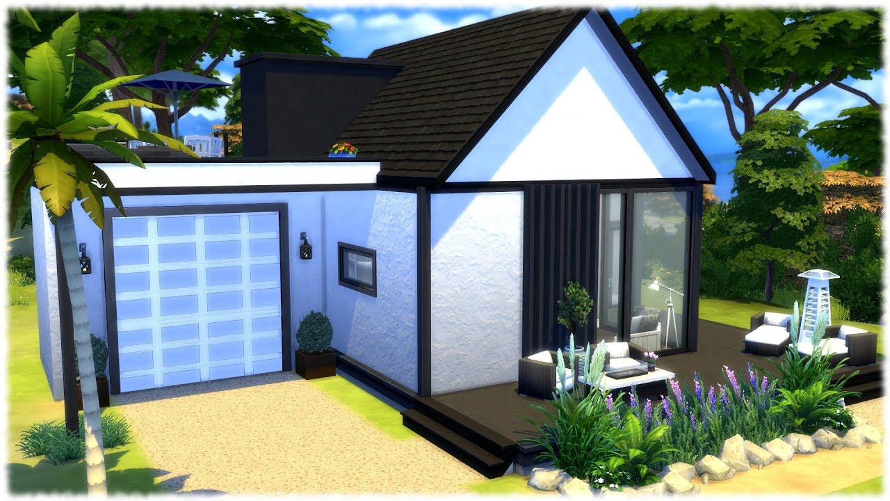 The Sims 4: Speed Build // CUTE HOUSE BY THE WATER // NO CC - YouTube