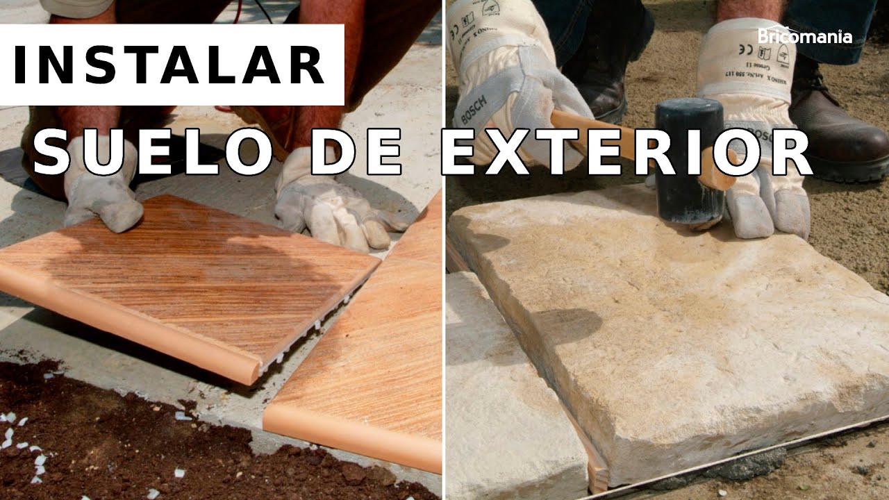Instalar suelo de exterior // 2 formas de revestir soleras con ...