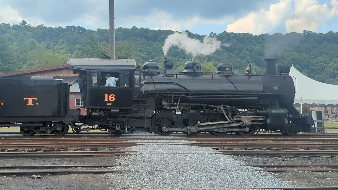 East Broad Top K - E.B.T. #16 "Nick" Reversing Maneuver, 08/24/25 - YouTube