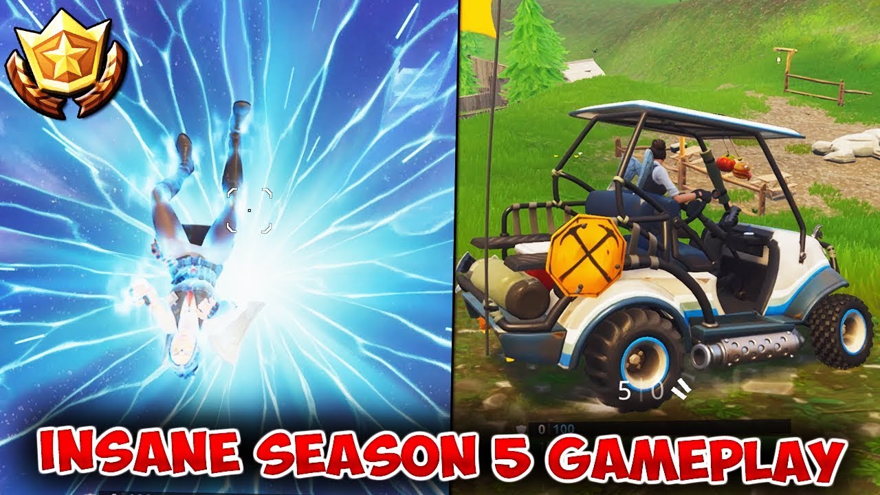 INSANE SEASON 5 GAMEPLAY | Fortnite Rift/TELEPORTER + NEW ALL TERRAIN ...