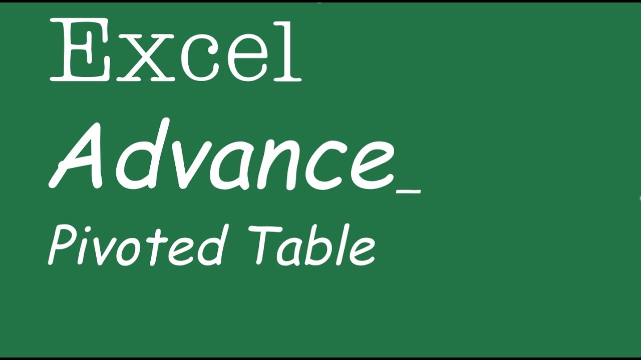 Part3. របៀបធ្វើ Pivot Table in Excel កម្រិតAdvanced ជាខ្មែរ/ How to do ...