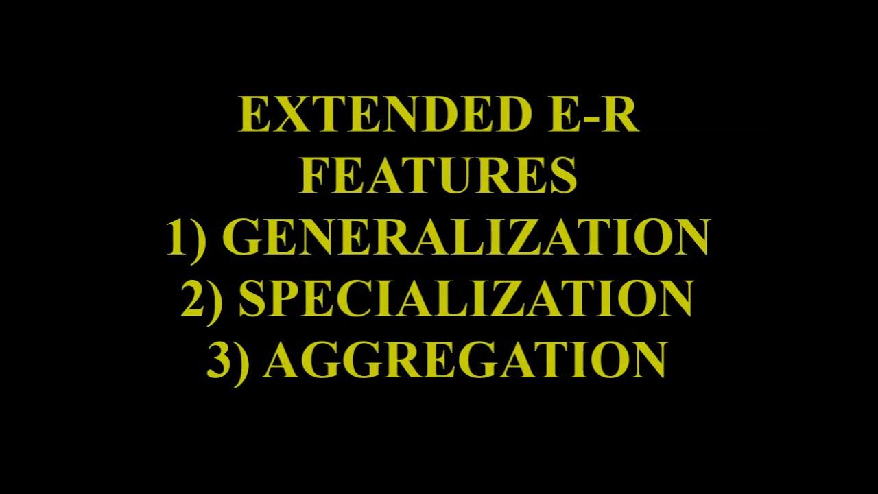 UNIT 2 DBMS #EXTENDED E-R FEATURES - YouTube