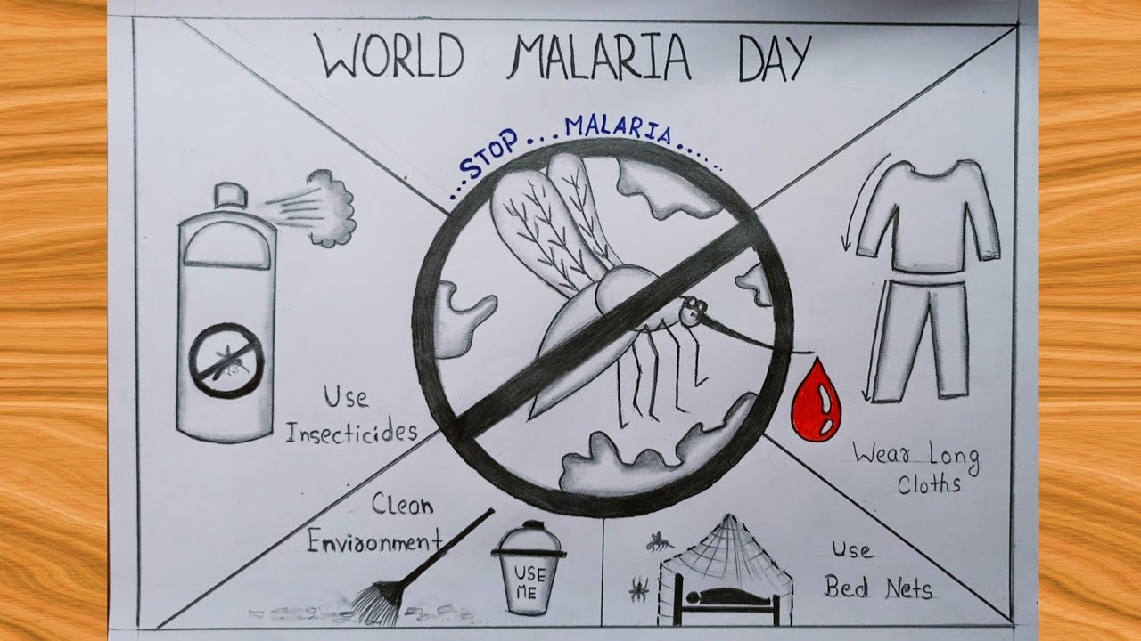 World malaria day drawing easy steps |Dengue awareness drawing | Stop ...