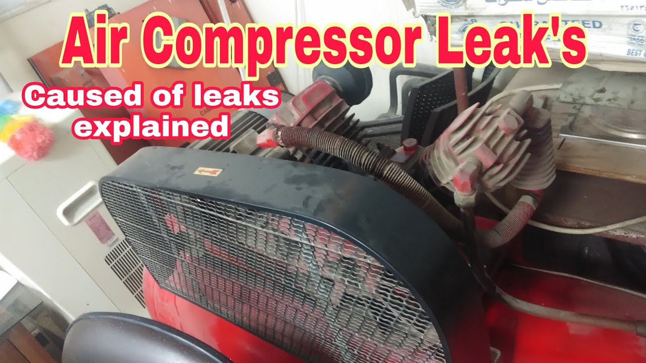 Air compressor Leaks explained in tagalog / Compressor oil seal and ...