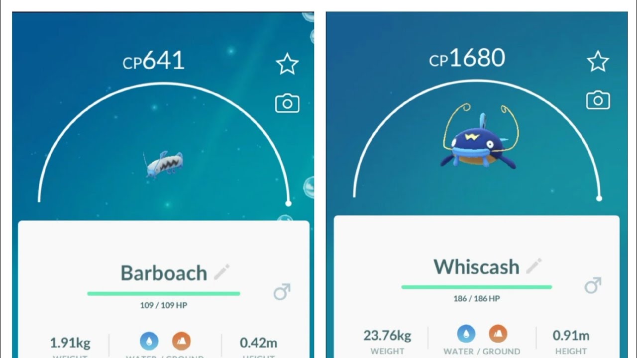 Barboach evolution into Whiscash | Pokemongo | - YouTube