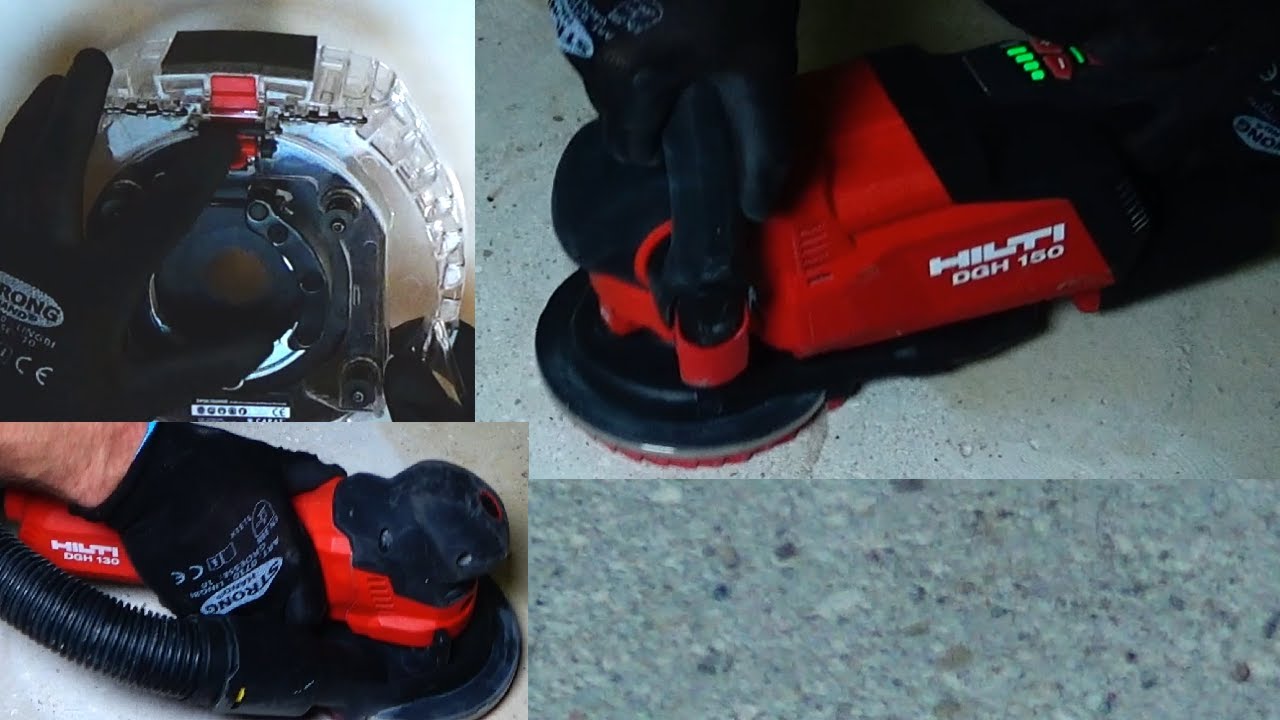 Szlifierki do szlifowania betonu (Hilti DGH 150 i DGH 130). - YouTube