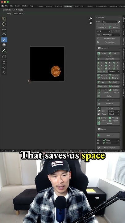 UV Mapping: Stack Eyes to Optimize Texture Space - 3d game character in Blender - 3.3 Spooky ...