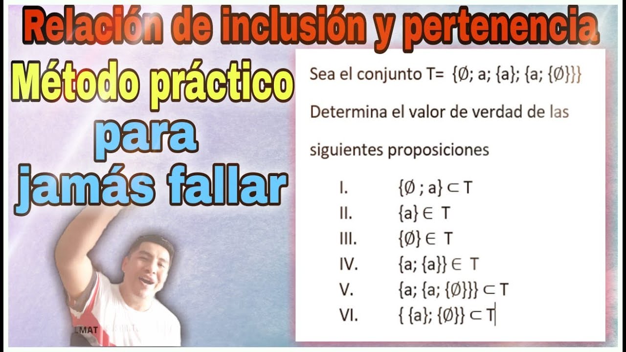 ¿CÓMO SABER SI COLOCAR EL SIMBOLO (∈ ) O (⊂) EN RELACIÓN DE PERTENENCIA ...