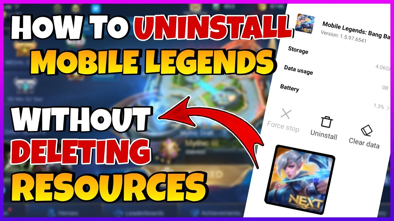 SECRET ML TRICK | HOW TO UNINSTALL MOBILE LEGENDS WITHOUT DELETING ...