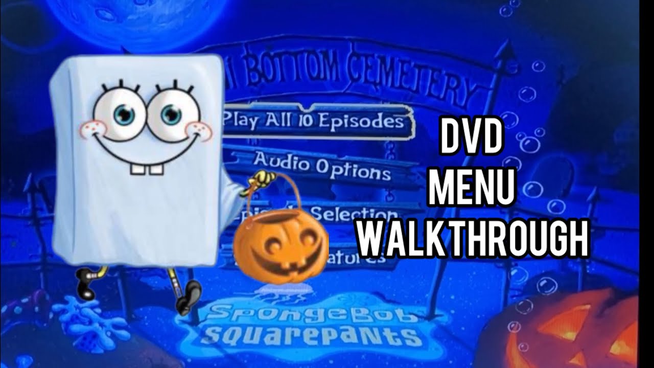 SpongeBob SquarePants Halloween UK DVD menu walkthrough - YouTube