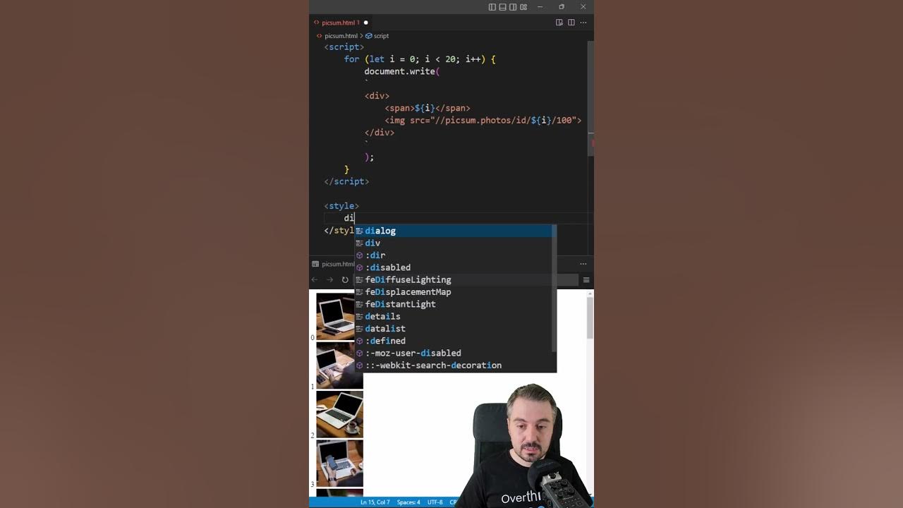 JavaScript ile Picsum Resim Galerisi - YouTube