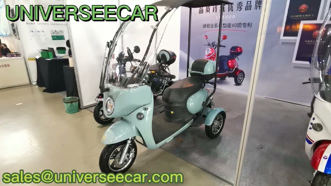 1000W electric scooter with roof for full weather drive/moped electric ...