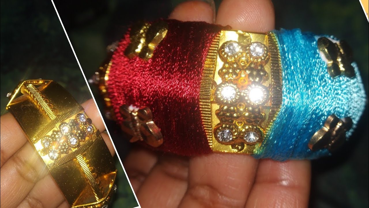 How to make silk thread bracelet - YouTube