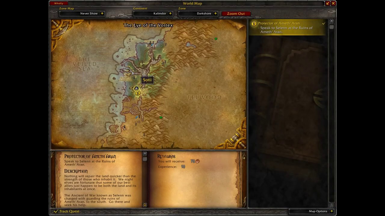 World of Warcraft Quests - Protector of Ameth'Aran - YouTube