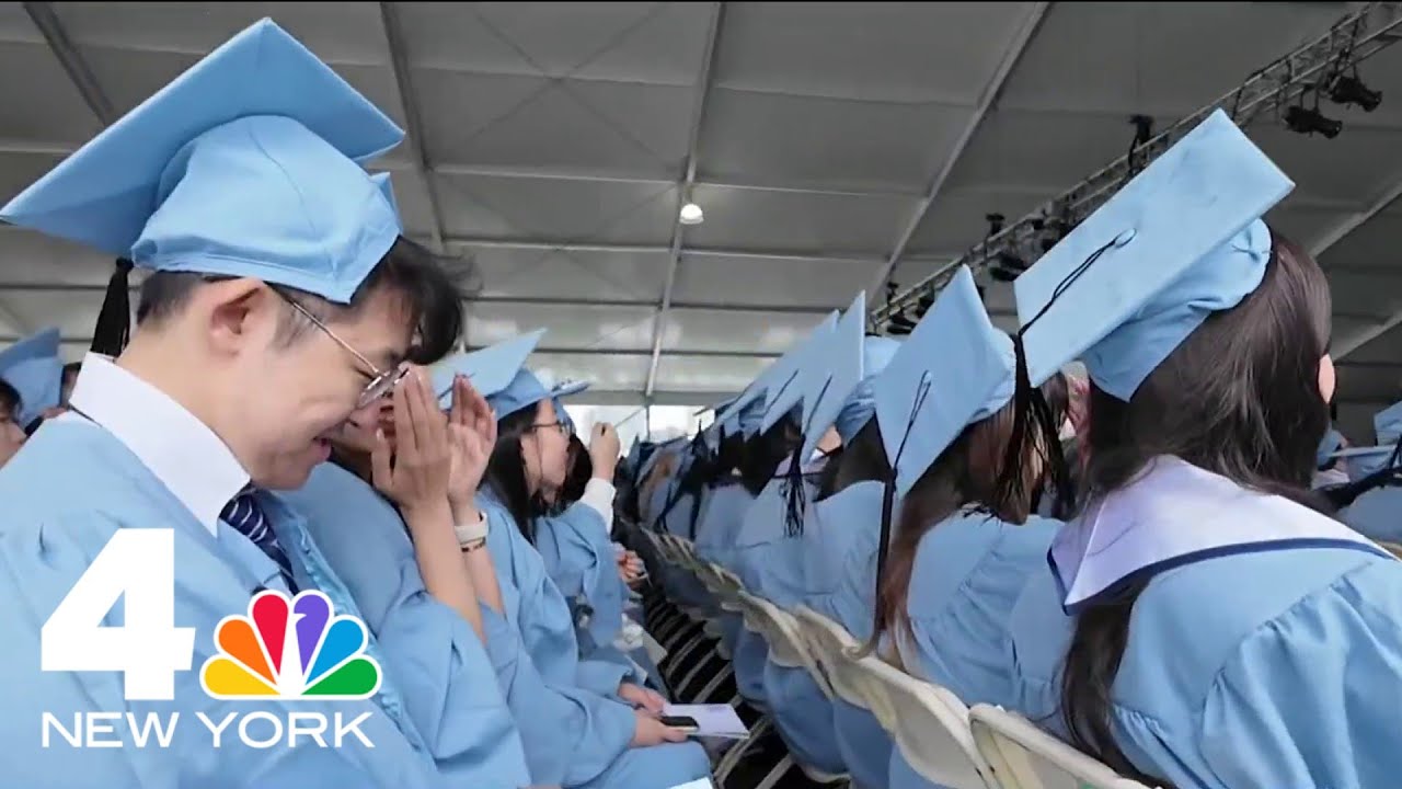 Columbia University begins smaller commencement ceremonies | NBC New ...
