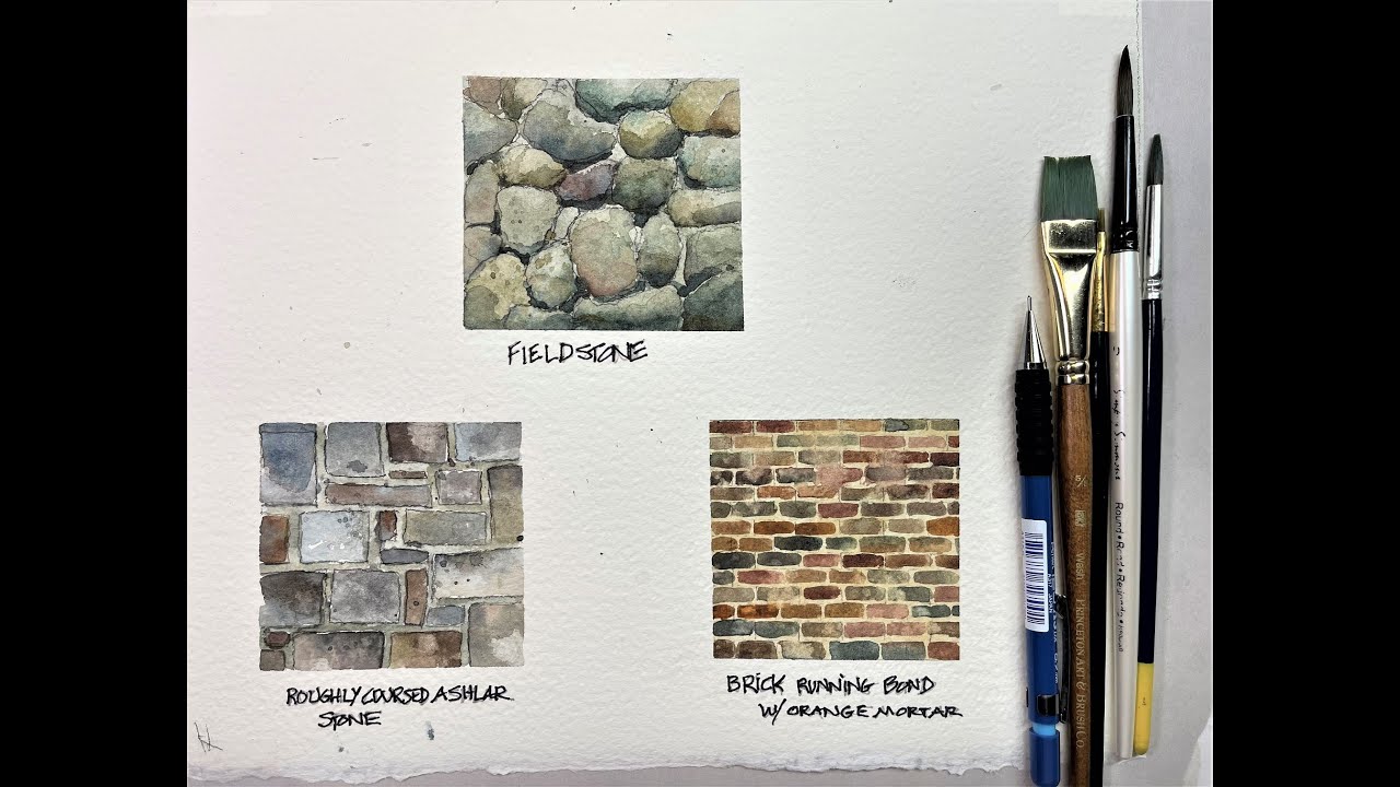 Watercolor Brick & Stone Watercolor Design Patterns - with Chris Petri ...