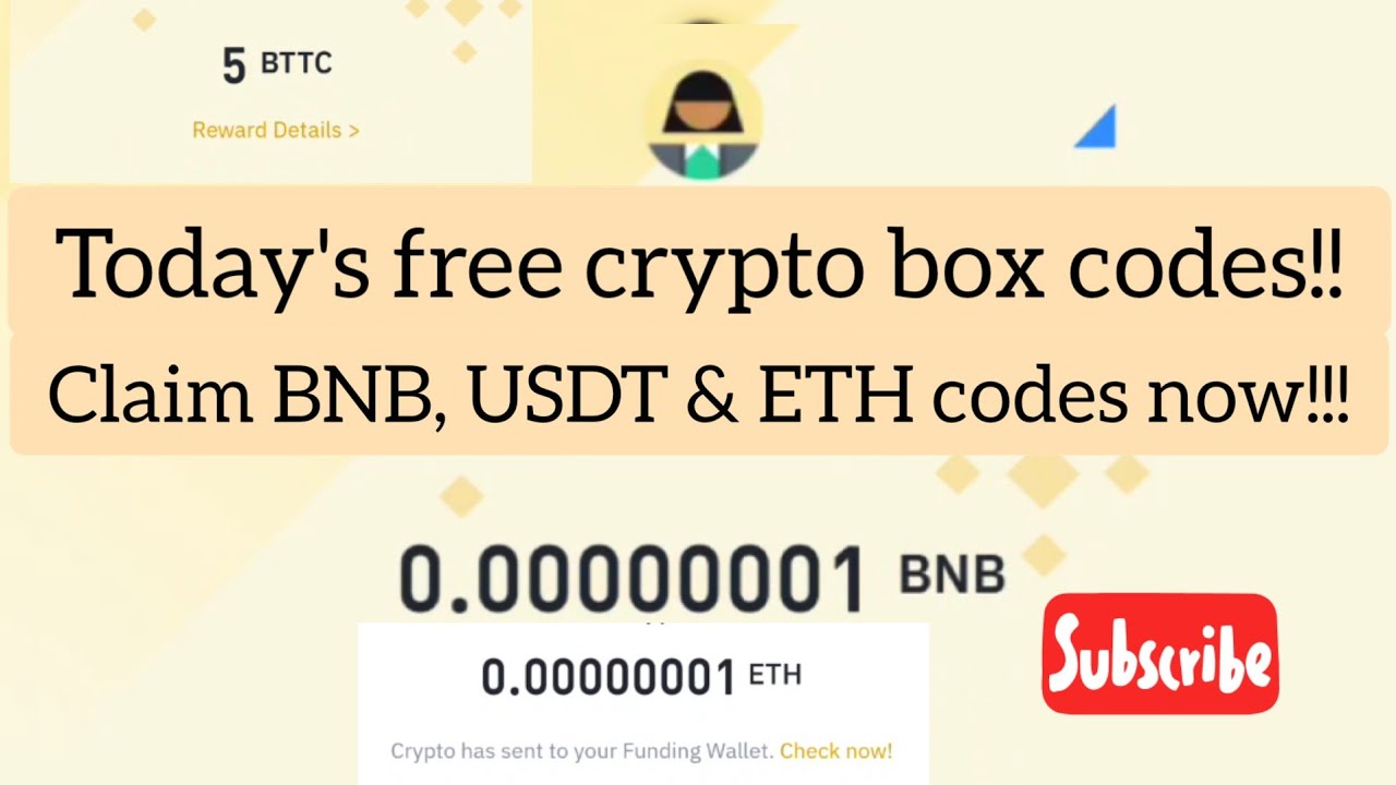 Today Binance FREE Crypto Box USDT, BNB Codes! Get Your Binance Code ...