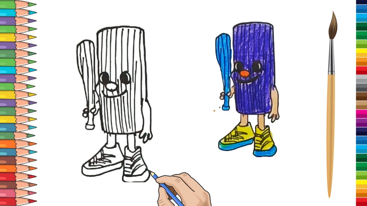 How To Draw A Cute Churro, Drawing, Painting & Coloring For Kids and ...