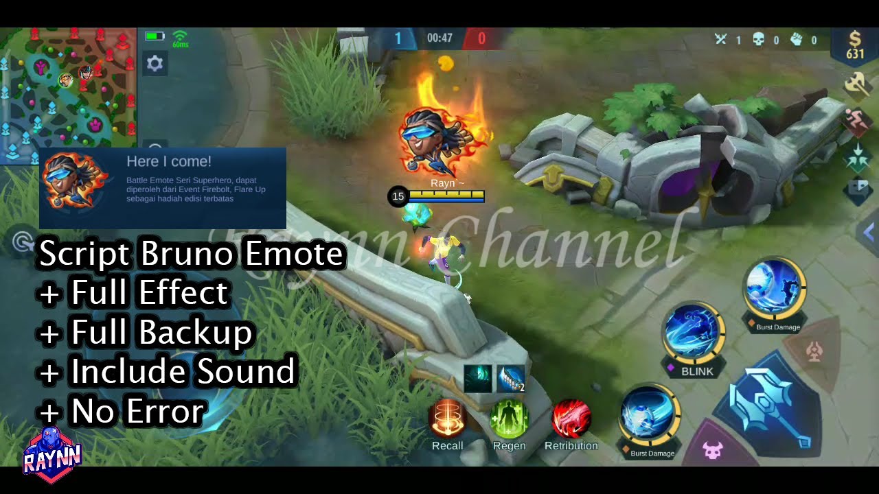Script Emote Bruno Firebolt With Sound || MLBB SCRIPT - YouTube