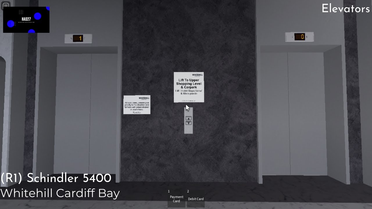 (R1) Schindler 5400 Traction Elevators, @Whitehill Cardiff Bay, Roblox ...